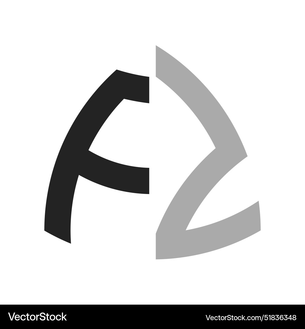 Modern creative fz logo design letter icon Vector Image