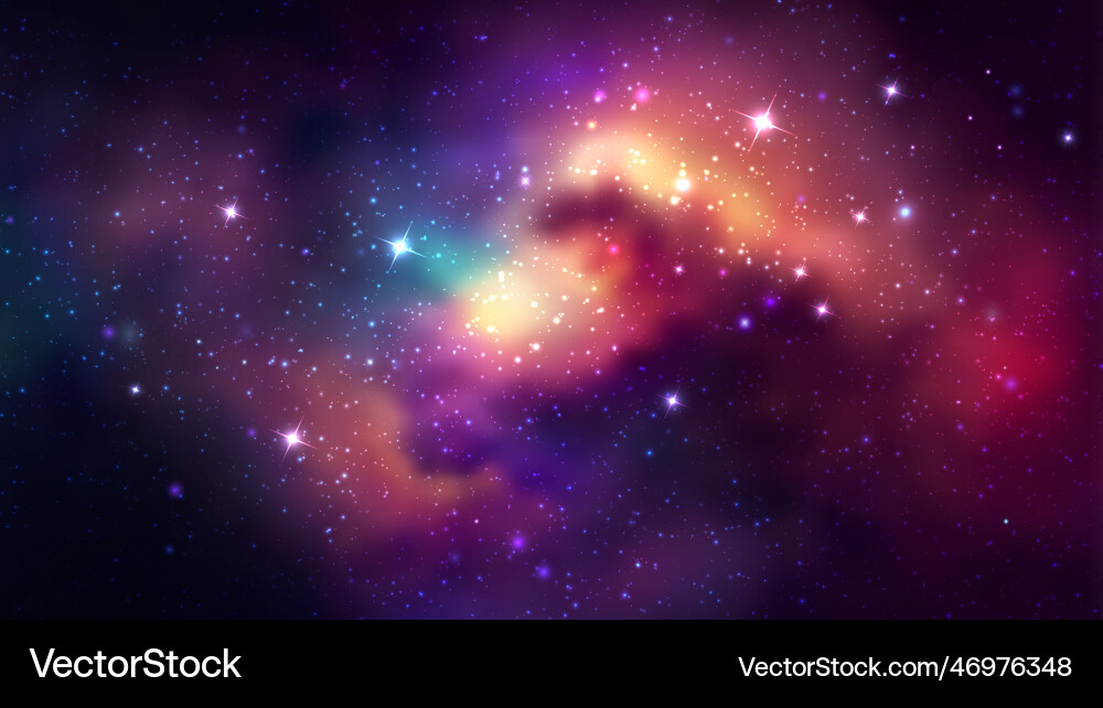 Stunning Nebula Space Background Royalty Free Vector Image