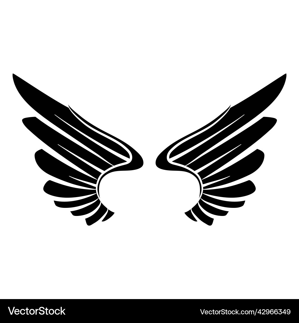 2 open logo wings Royalty Free Vector Image - VectorStock