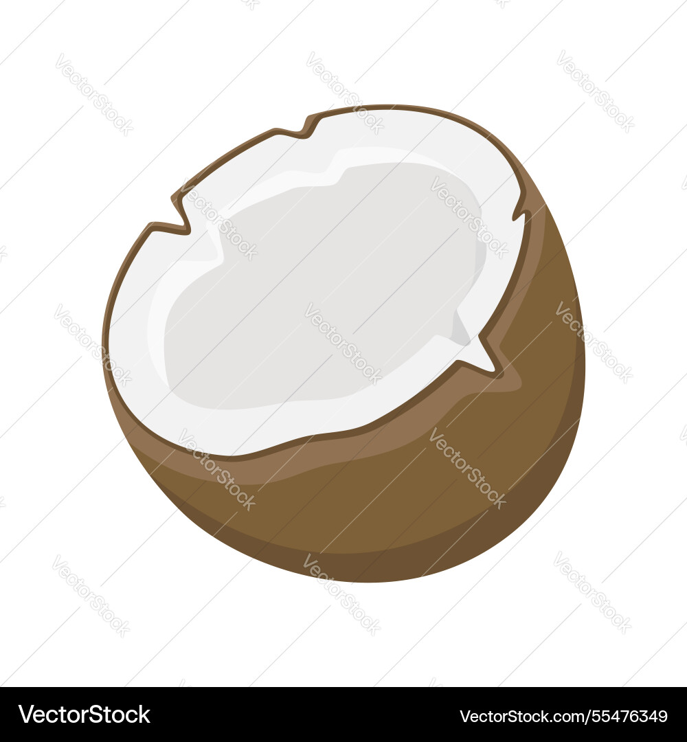 Coconut sign emoji icon symbol Royalty Free Vector Image