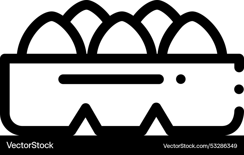 Egg carton icon thin linear style design isolated Vector Image