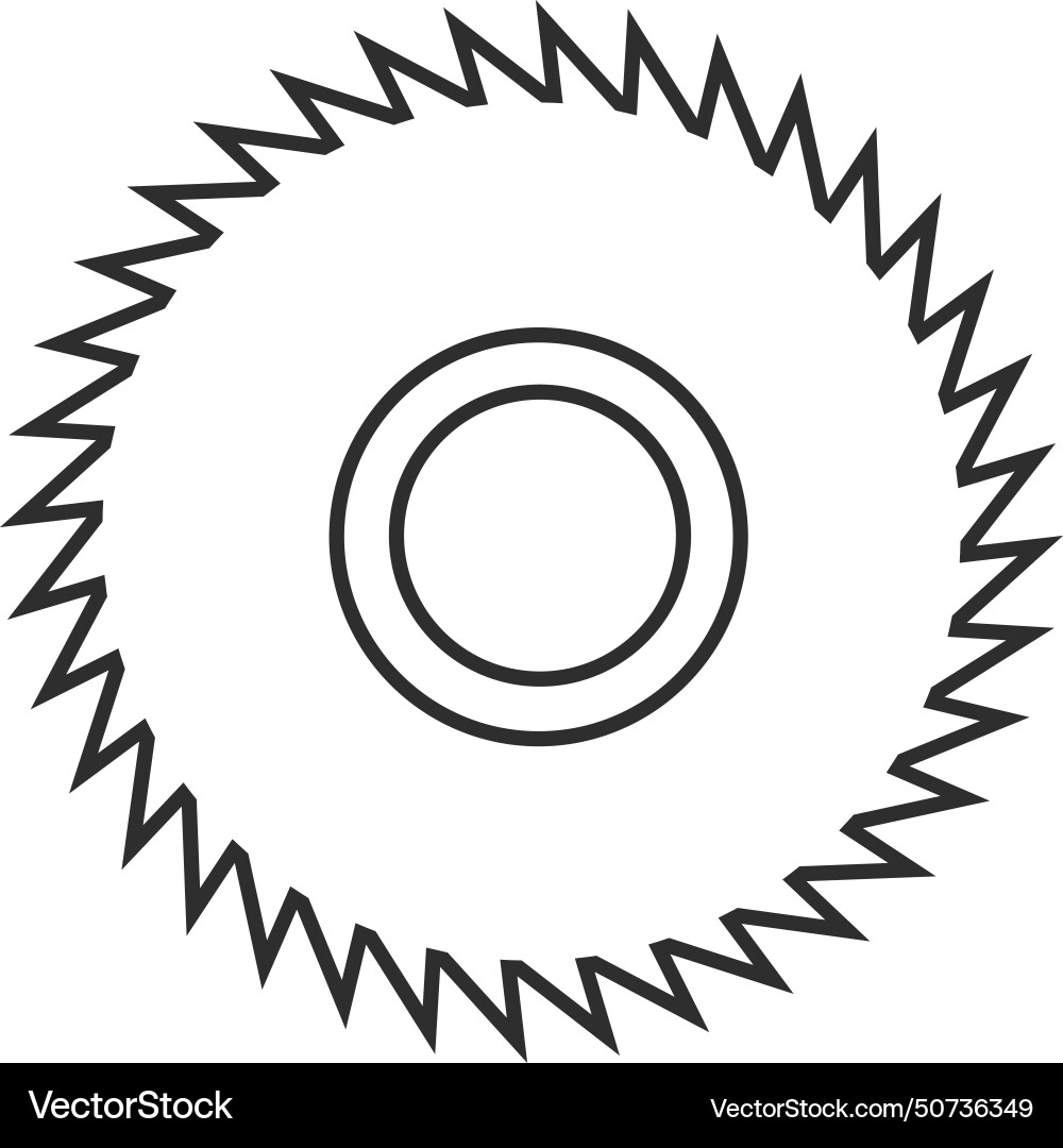 Round saw disc electric wood cutting tool Vector Image