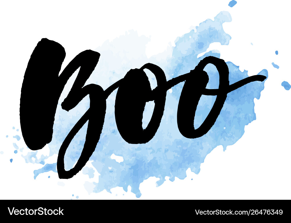Slogan boo phrase graphic print lettering Vector Image