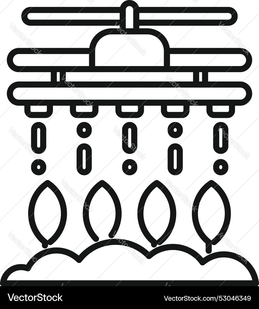 Smart farm automatic irrigation system watering Vector Image