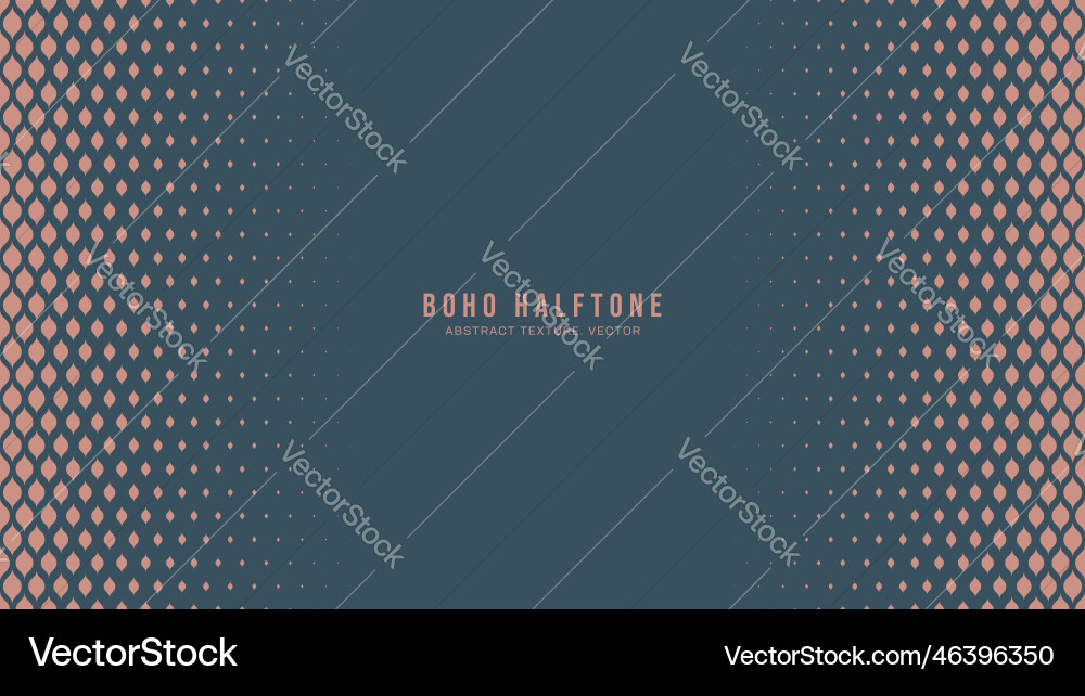 Boho style modern half tone vertical border Vector Image