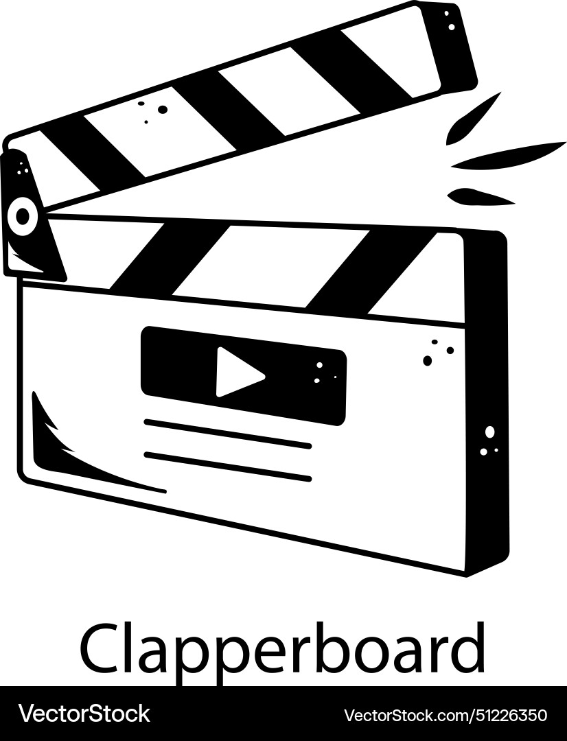 Clapperboard Royalty Free Vector Image - VectorStock