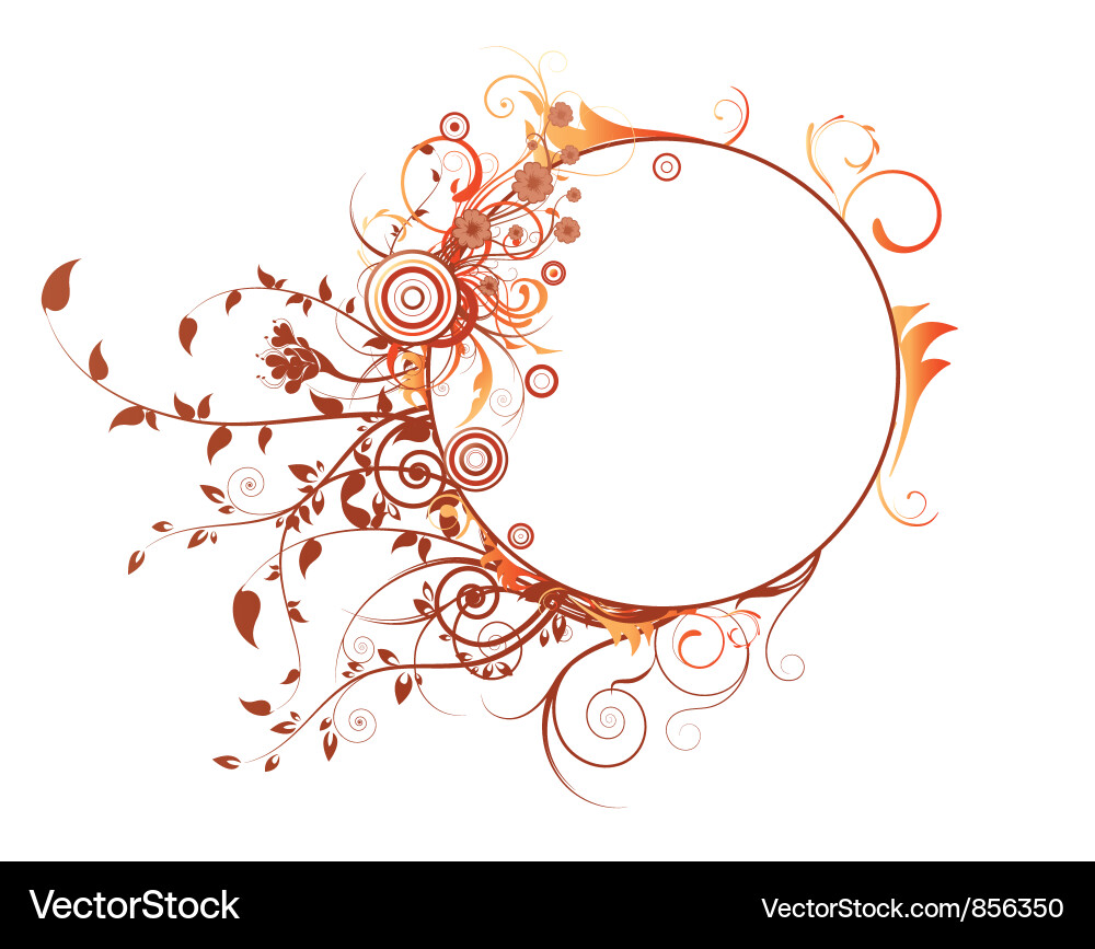 Floral frame Royalty Free Vector Image - VectorStock
