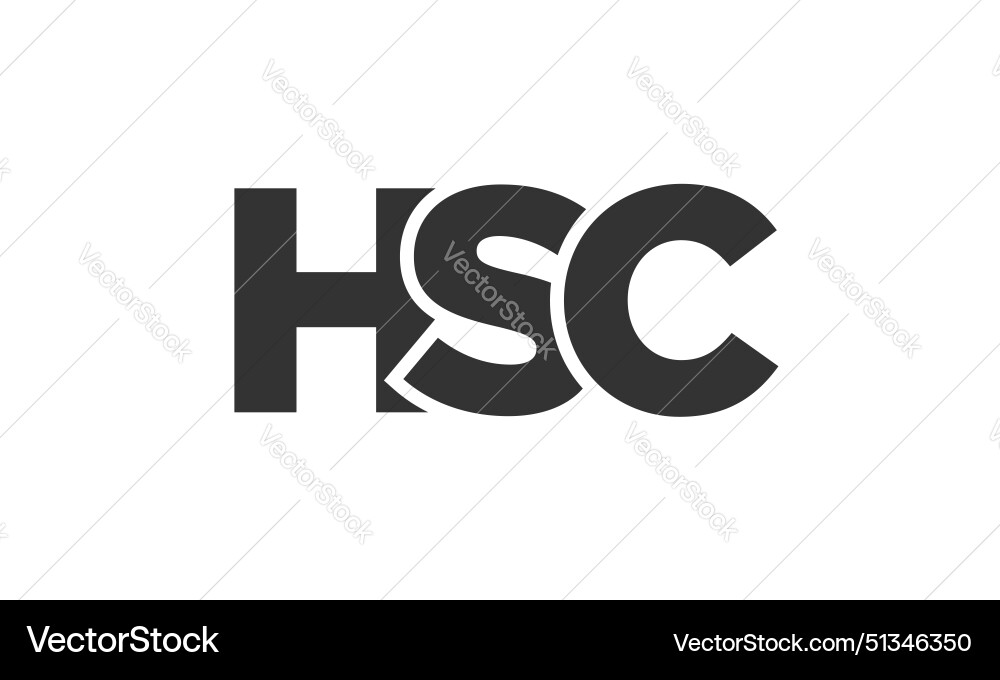 Hsc logo design template with strong and modern Vector Image