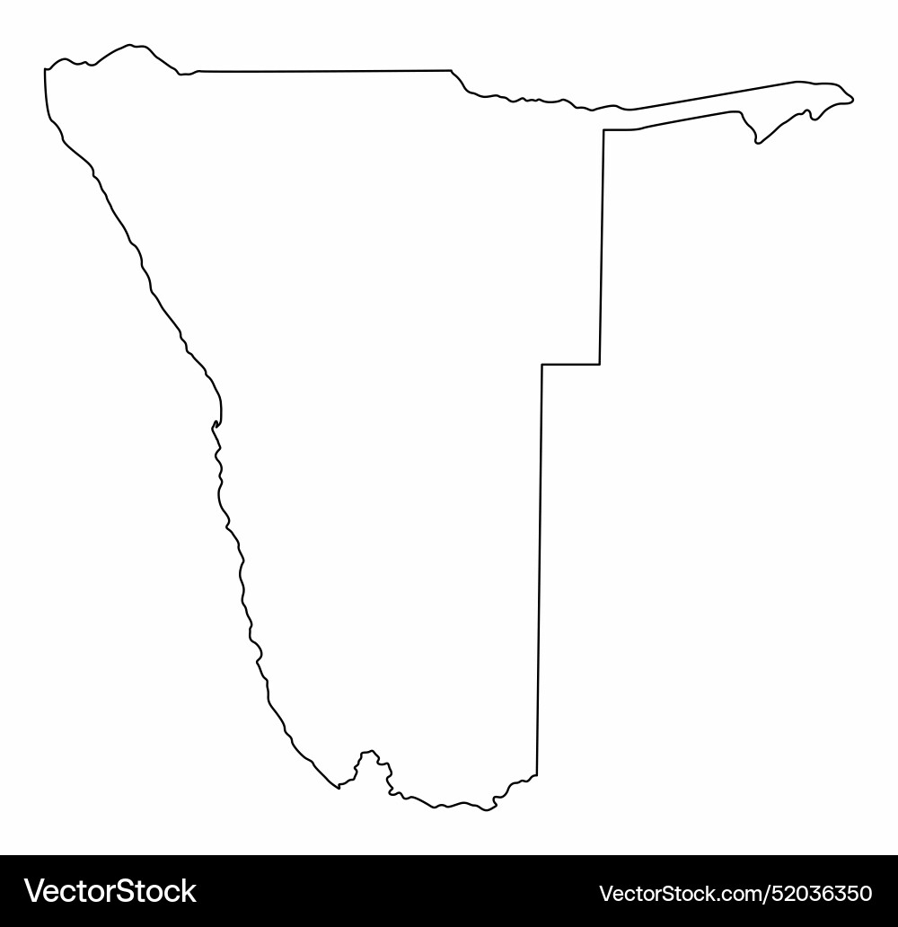 Namibia outline map Royalty Free Vector Image - VectorStock