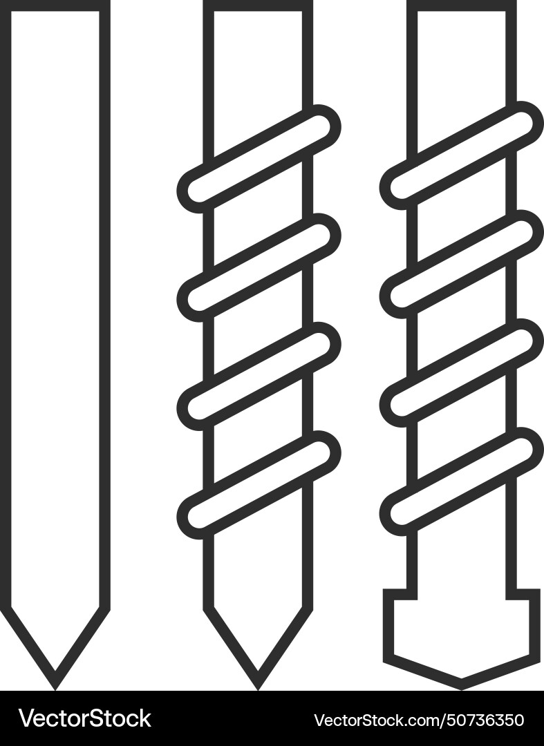 Screws and bolt icon construction fastener Vector Image