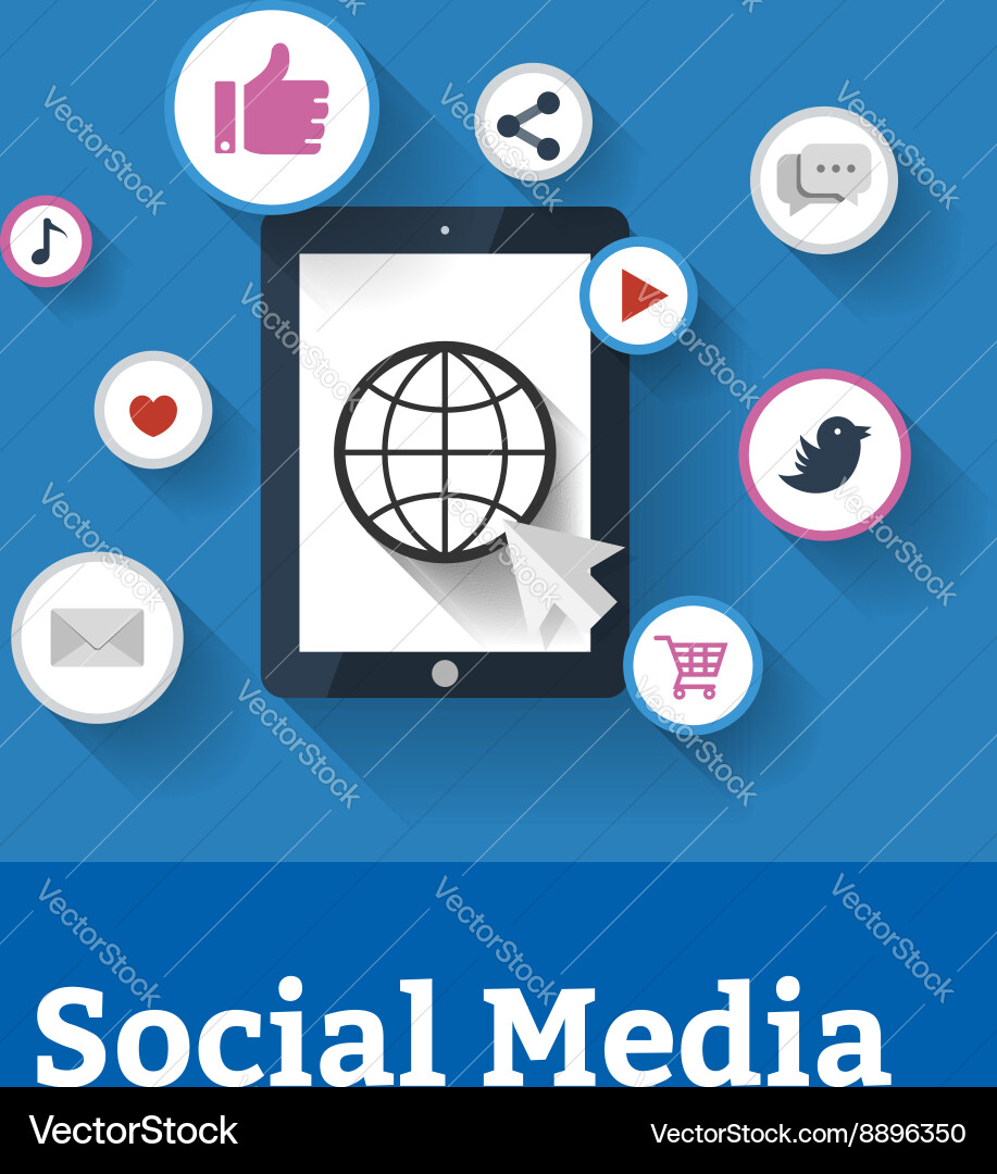 Social media Royalty Free Vector Image - VectorStock