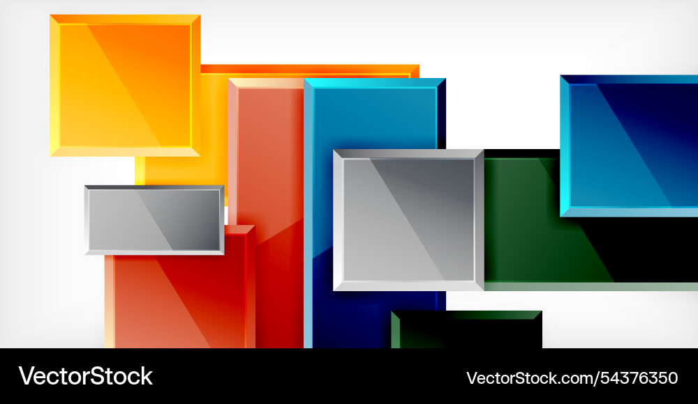 Square shape color abstract geometry Royalty Free Vector