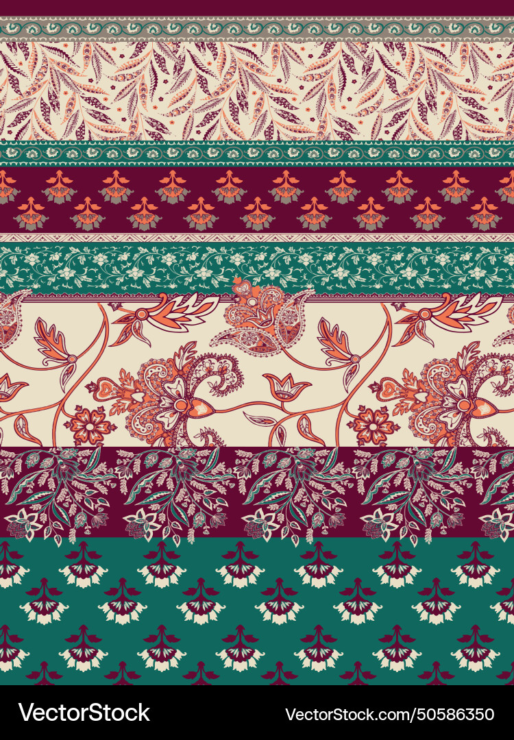 Textile digital design fabric print wallpaper Vector Image