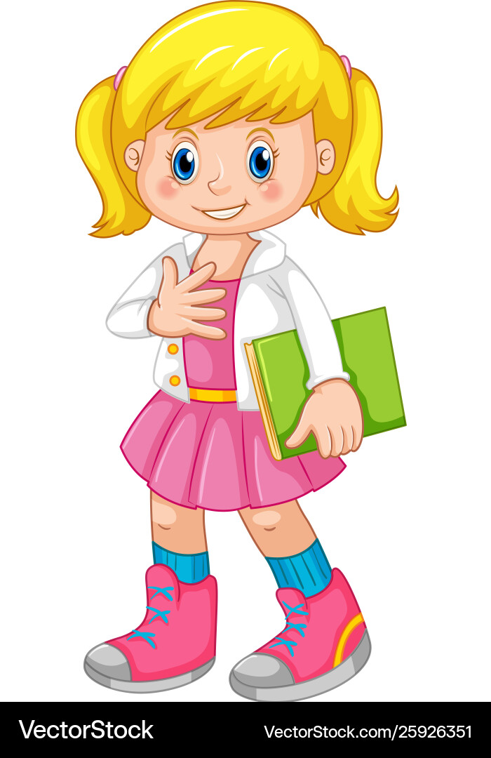 A cute girl character Royalty Free Vector Image