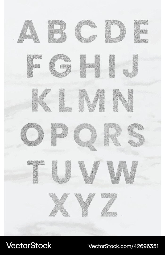 A-z uppercase alphabet letters sticker collection Vector Image