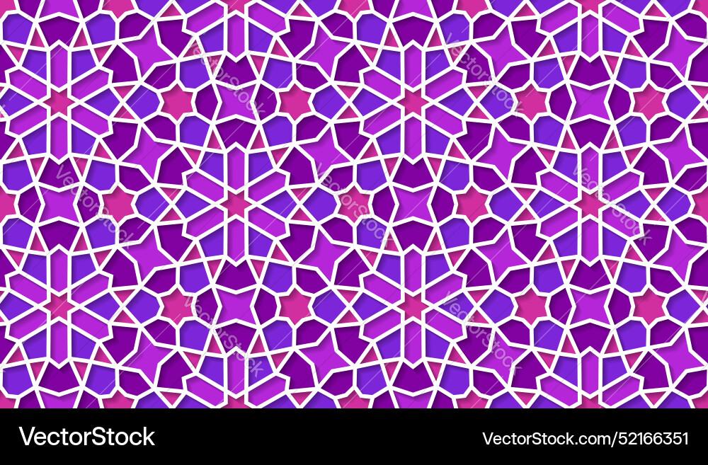 Arabic seamless girih pattern with classic islamic
