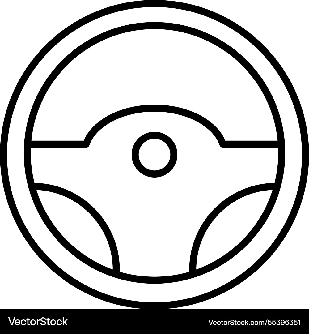 Auto steering wheel sign Royalty Free Vector Image