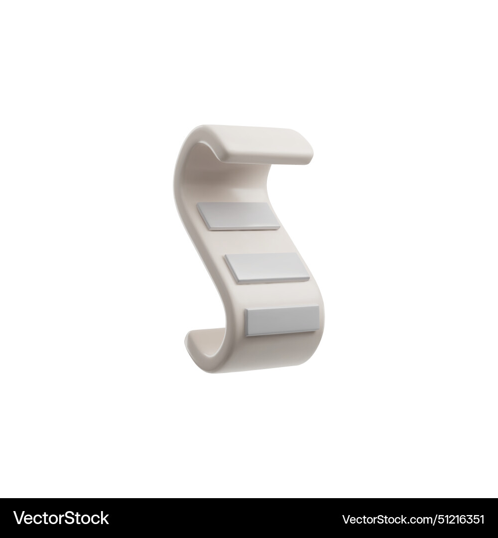 Payment check bill 3d icon financial Royalty Free Vector