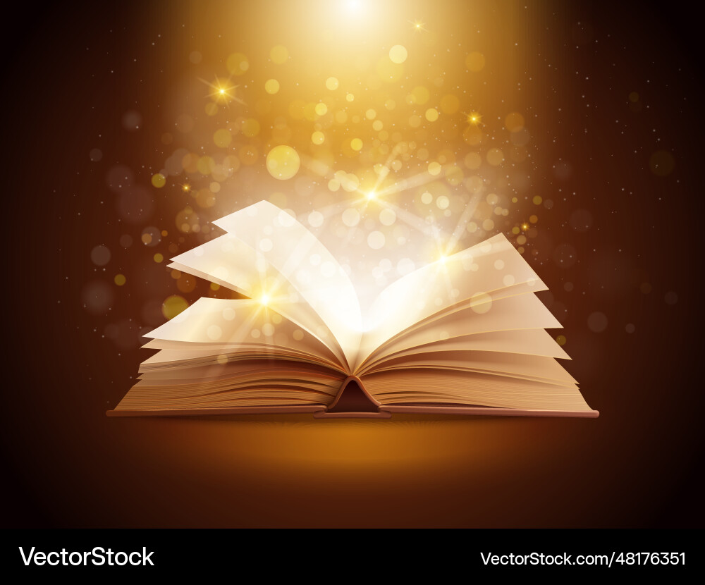 Realistic magic book mystical or religion books Vector Image