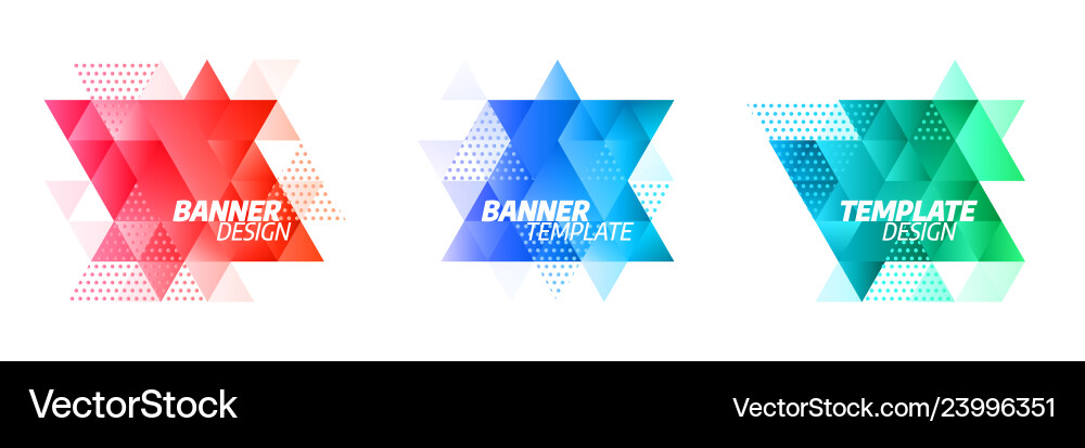 Set of modern abstract banners isolated Royalty Free Vector