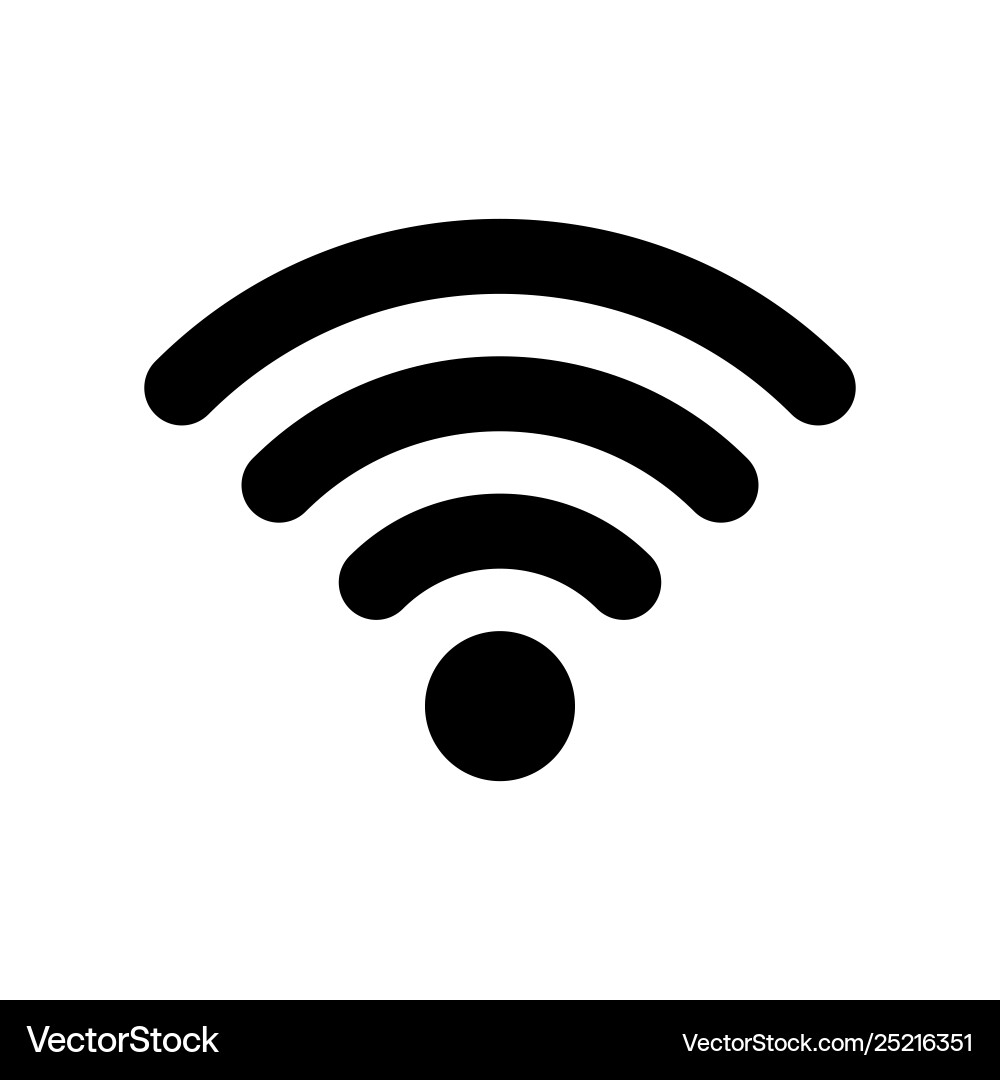Wifi social media solid style icon Royalty Free Vector Image