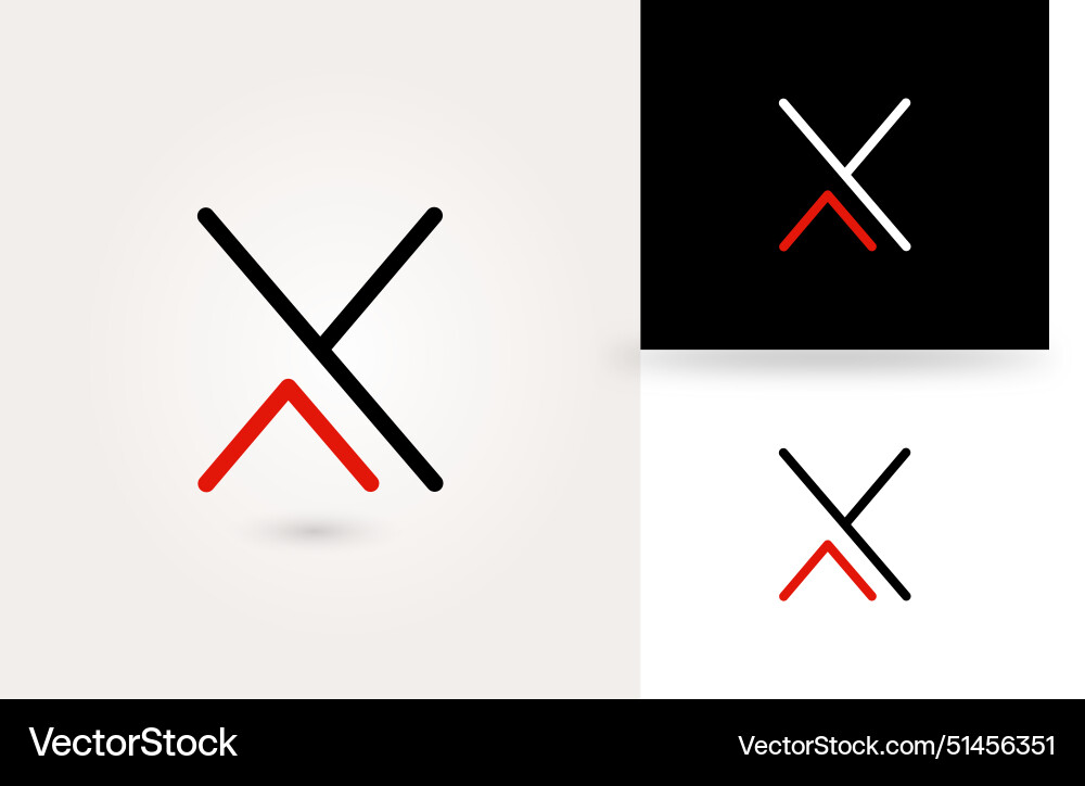 X letter logo and alphabet design template Vector Image