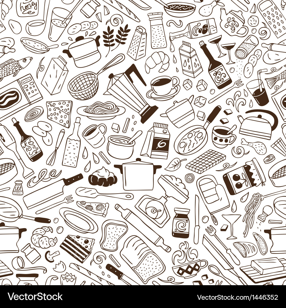 Cookery - seamless pattern Royalty Free Vector Image