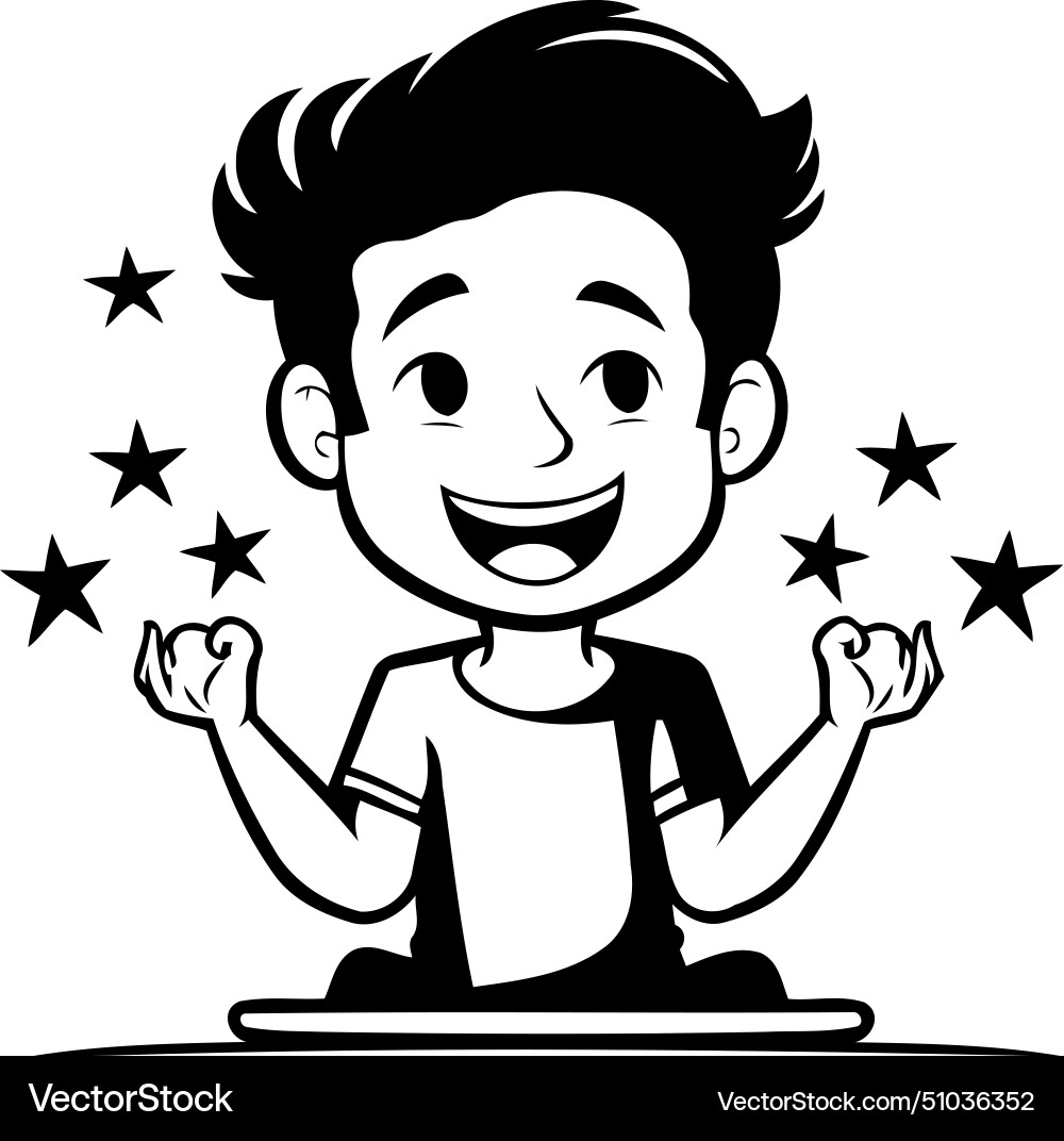 Cute boy cartoon icon graphic design Royalty Free Vector