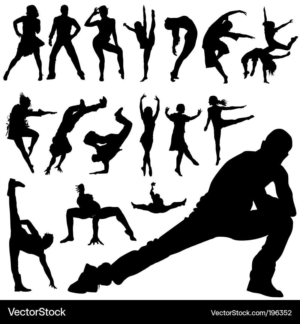 Dancing people Royalty Free Vector Image - VectorStock