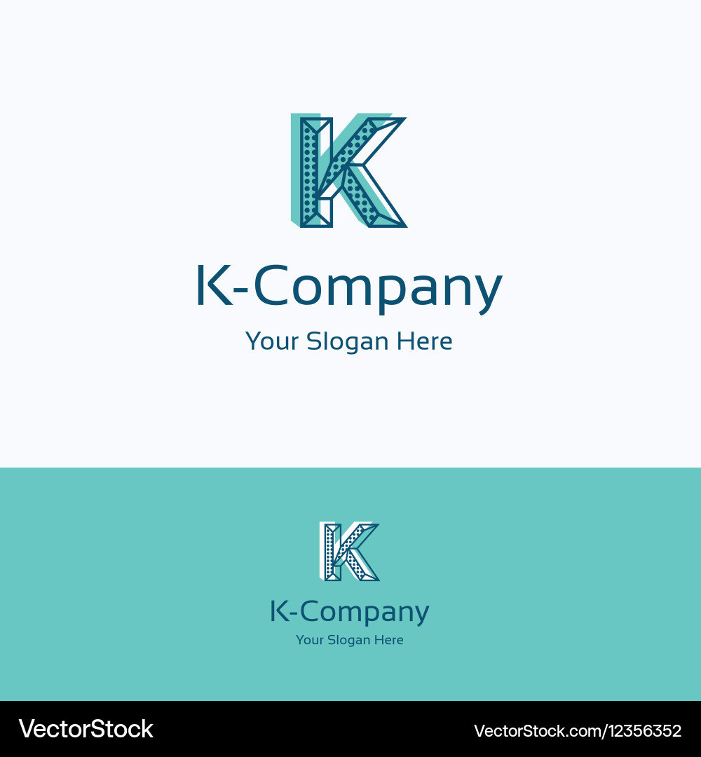 K company logo Royalty Free Vector Image - VectorStock