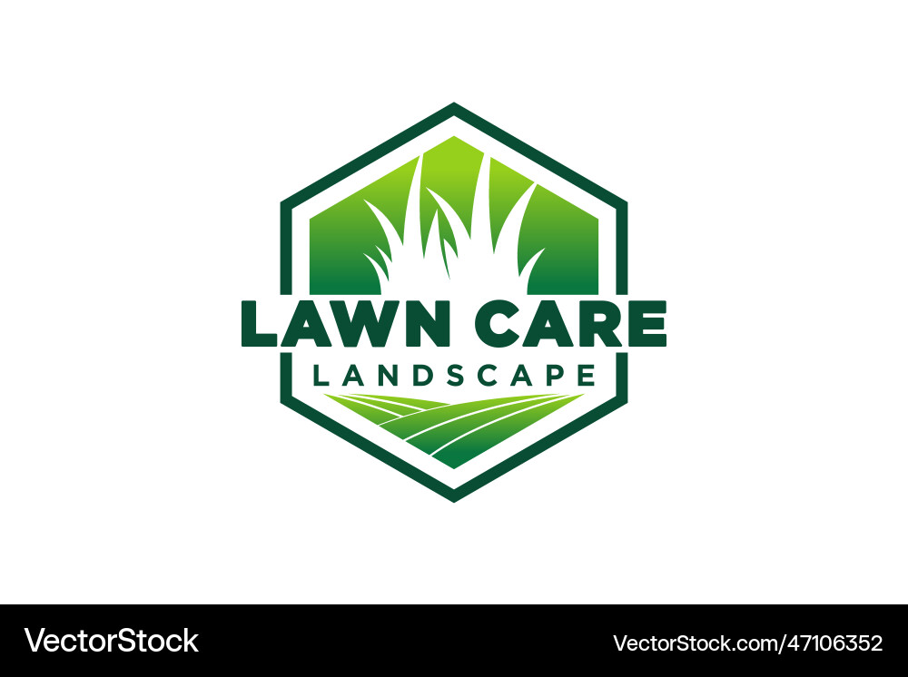 Lawn & Garden Logo - Green & Leafy Vector Image
