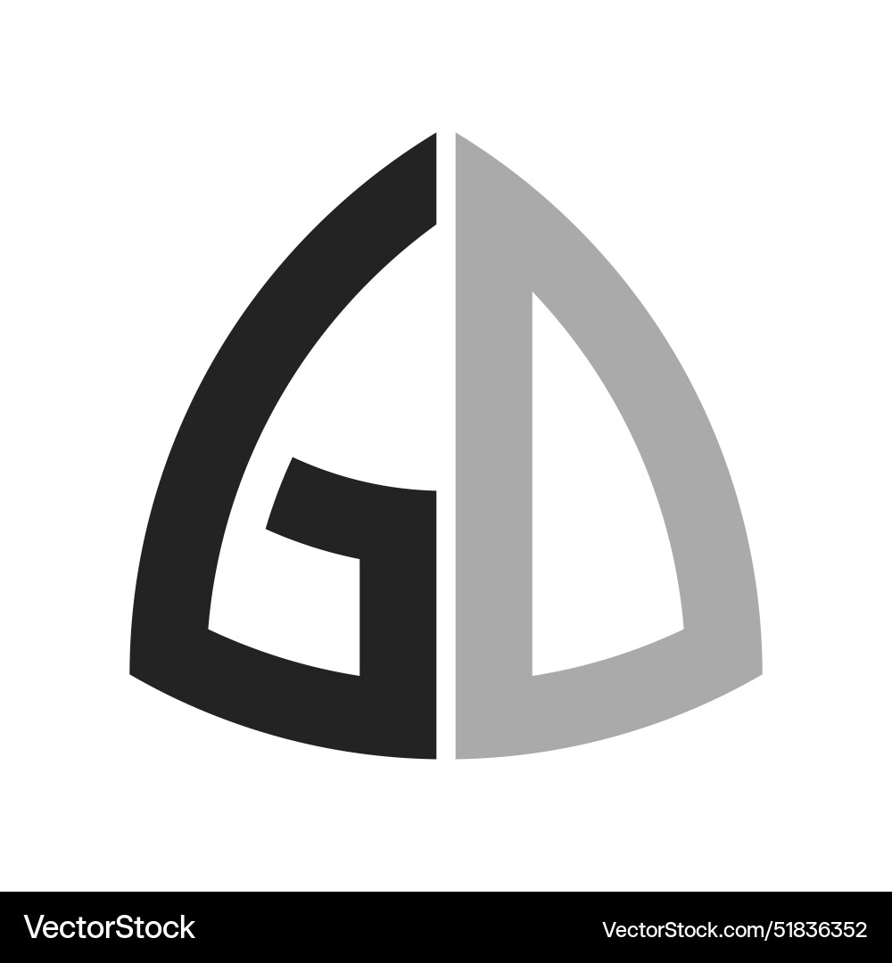 Modern creative gd logo design letter icon Vector Image