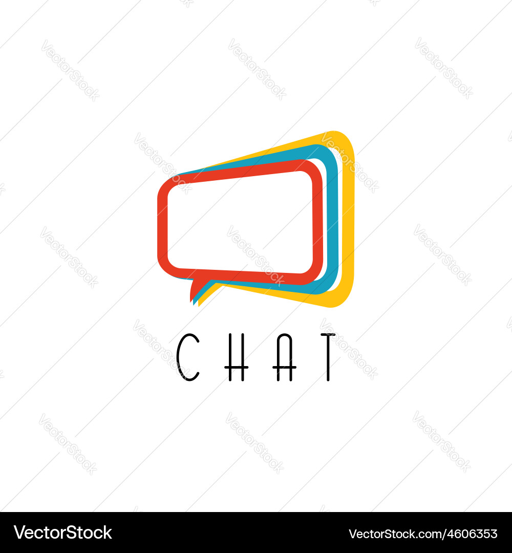 Chat logo talking concept idea communication Vector Image