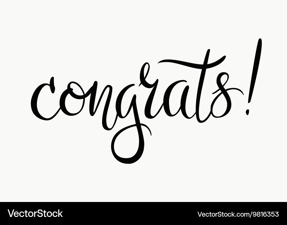 Congrats congratulations card Royalty Free Vector Image