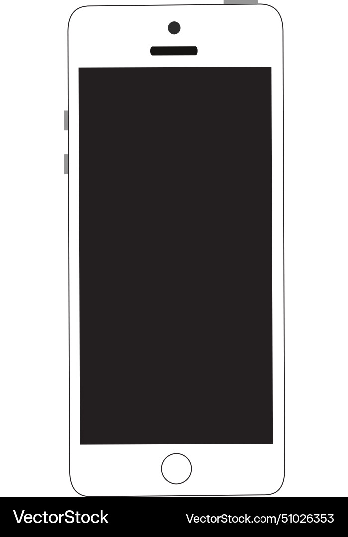 Iphone white Royalty Free Vector Image - VectorStock