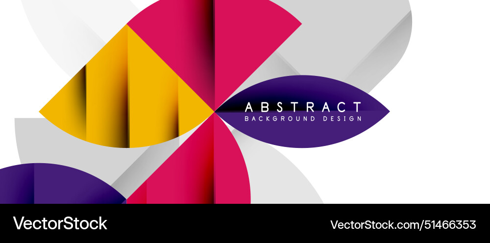 Minimal geometric elements on white petals round Vector Image