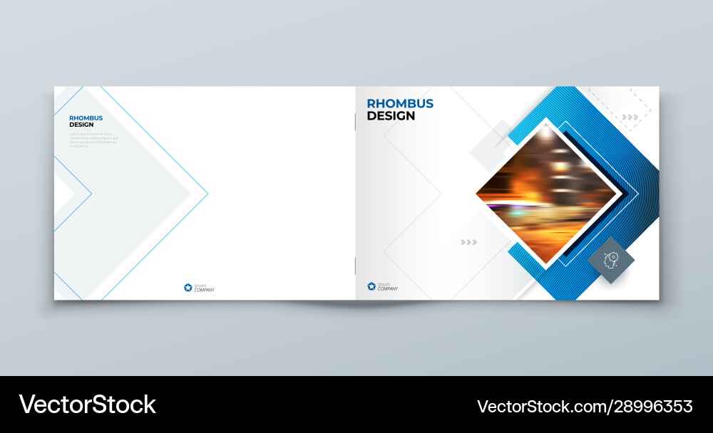 Modern Blue Cover Template Royalty Free Vector Image