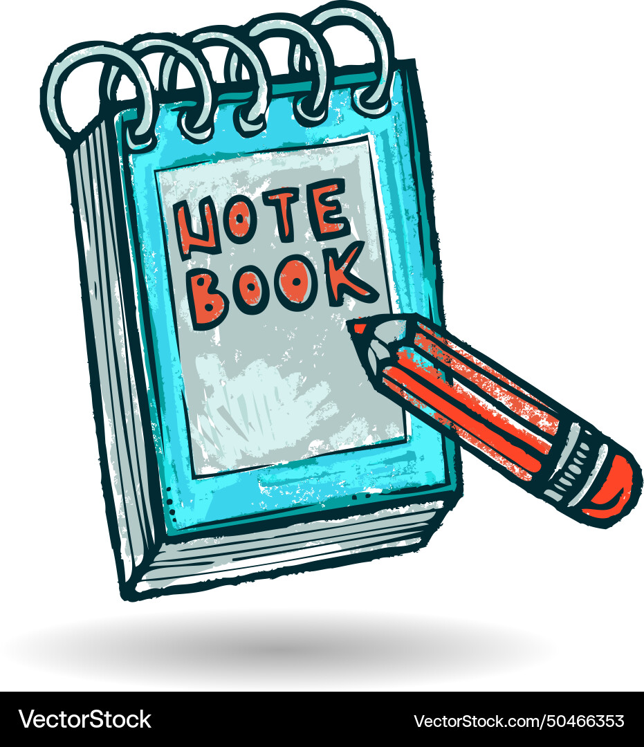 Note book sketch Royalty Free Vector Image - VectorStock