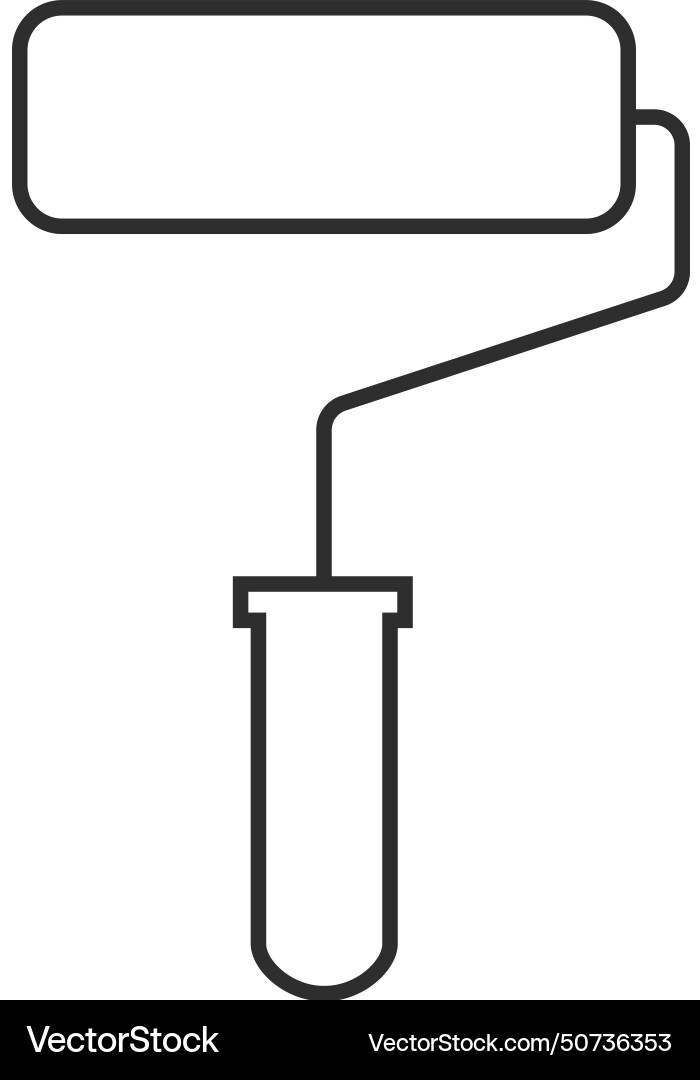 Paint roller icon house wall repair symbol Vector Image