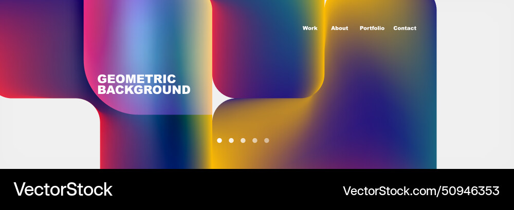 Square internet web page design template Vector Image