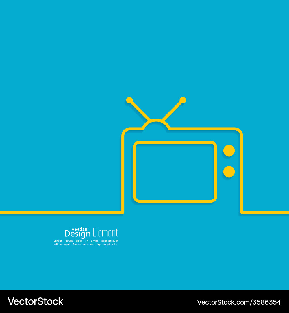 Abstract background with old tv Royalty Free Vector Image