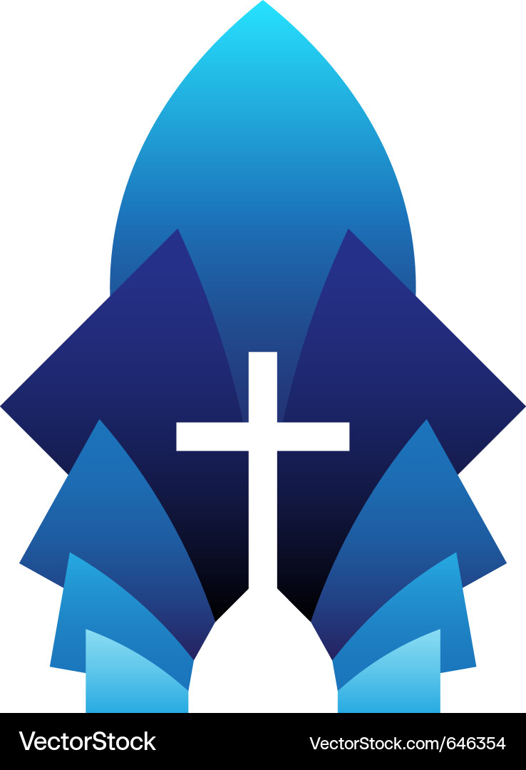 Blue cross symbol Royalty Free Vector Image - VectorStock