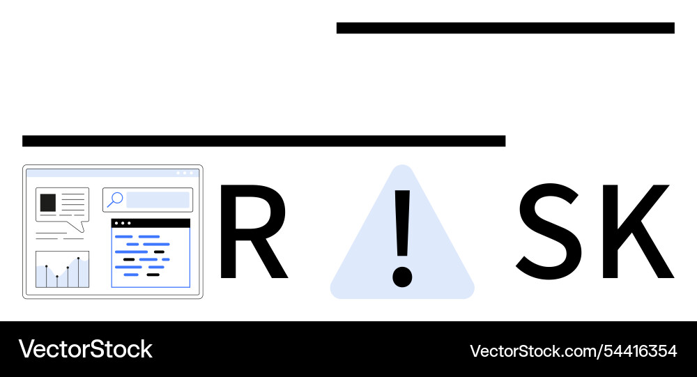 Business risk concept with data analysis and alert