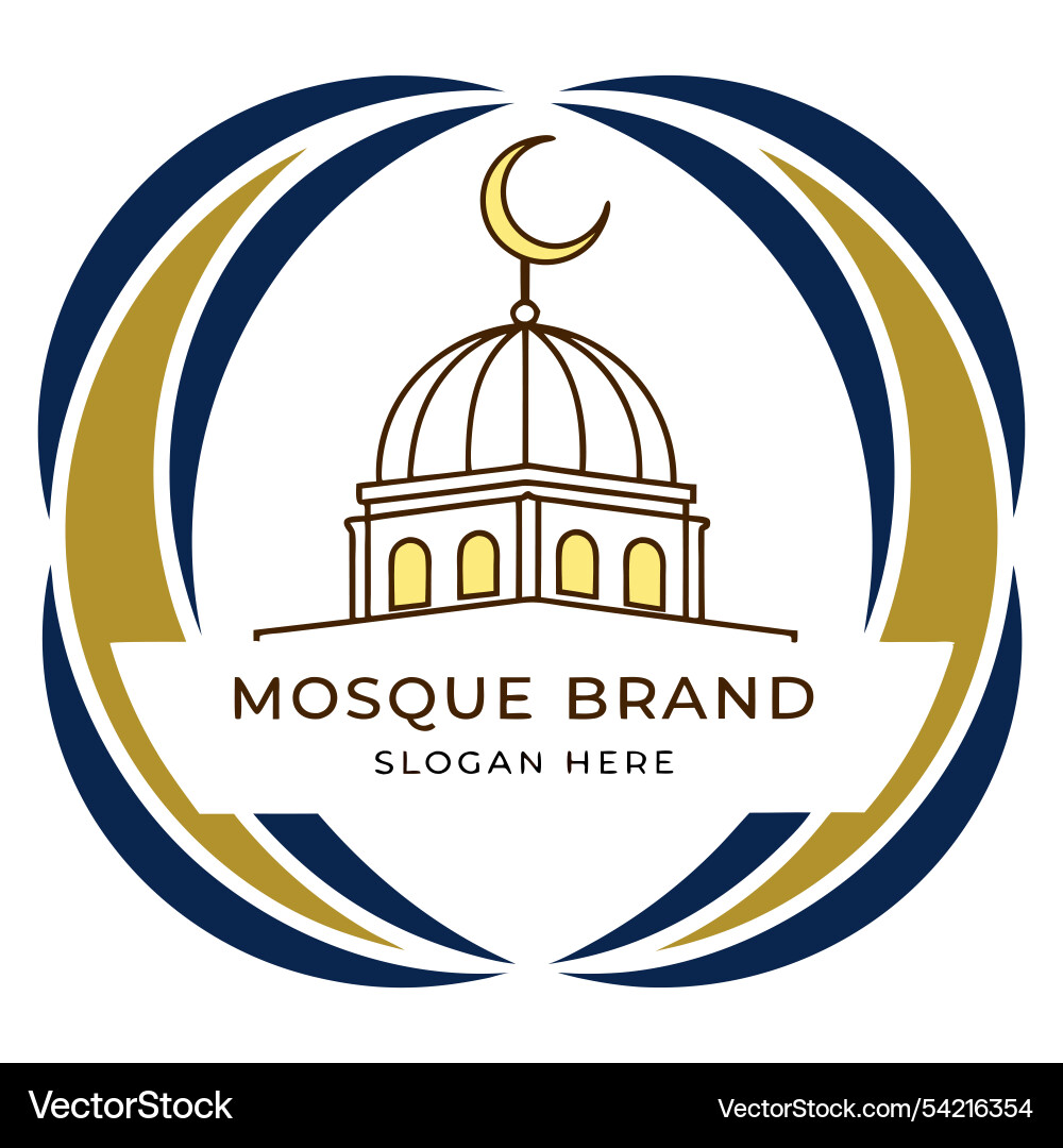 Mosque logo design Royalty Free Vector Image - VectorStock