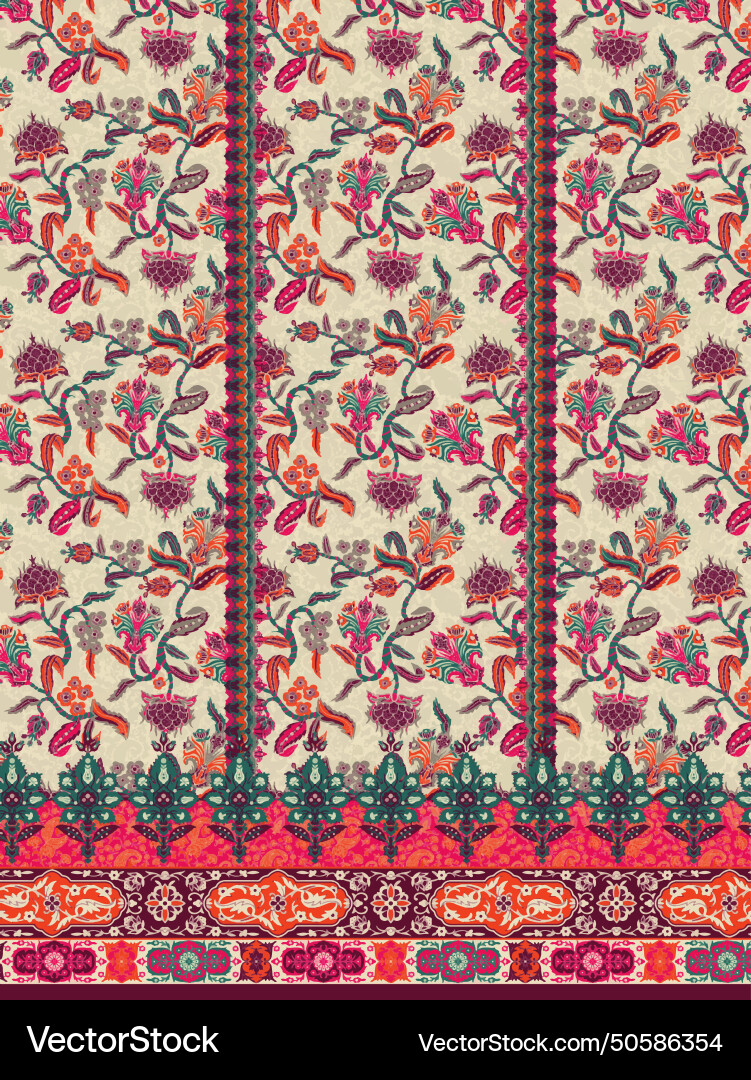 Textile digital design fabric print wallpaper Vector Image