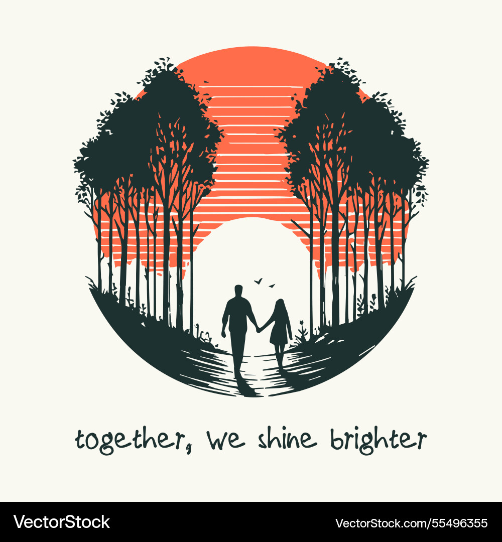 Couple together graphic image Royalty Free Vector Image
