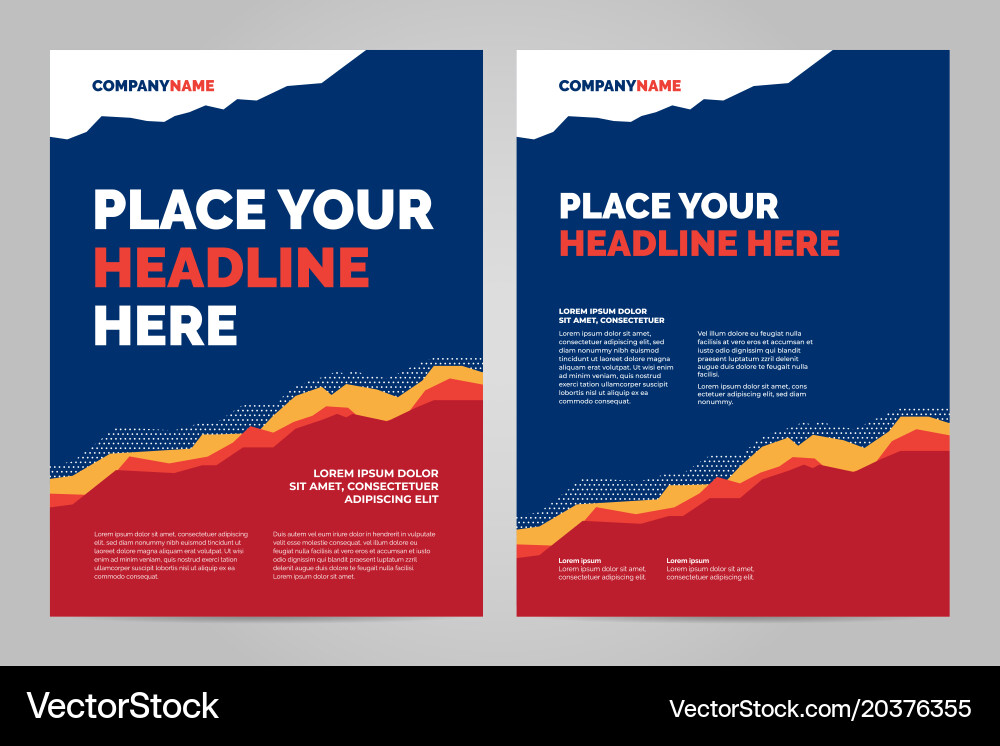 Data layout template design Royalty Free Vector Image