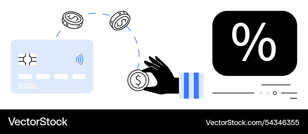 Digital payment transaction with cash back Vector Image