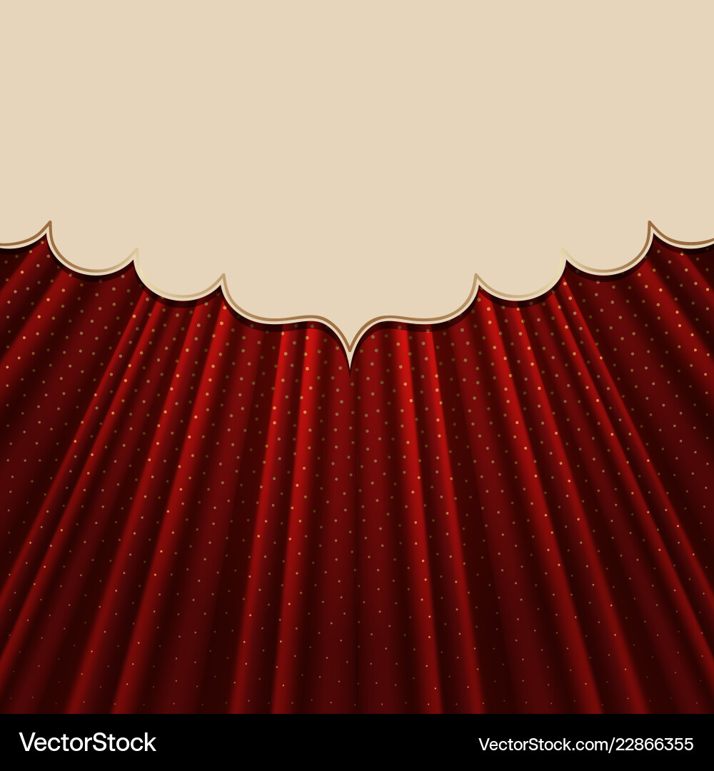 Frame on a textile red background Royalty Free Vector Image