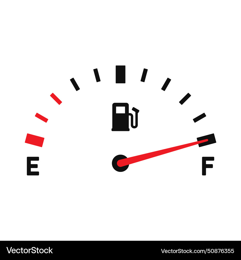 Fuel indicator panel on white background Vector Image